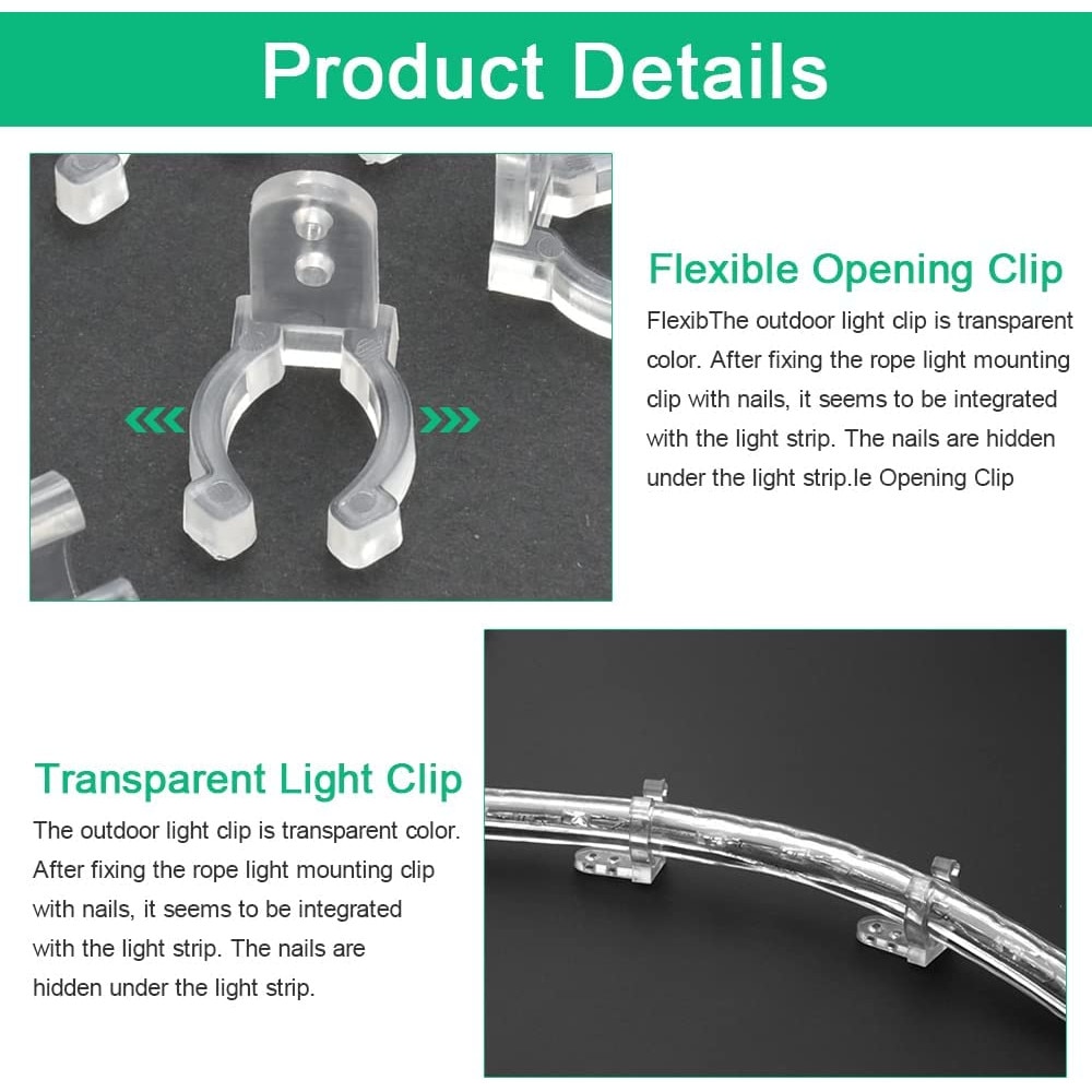 Set 50 cleme prindere, Plastic/PVC, Transparent - eMAG.ro