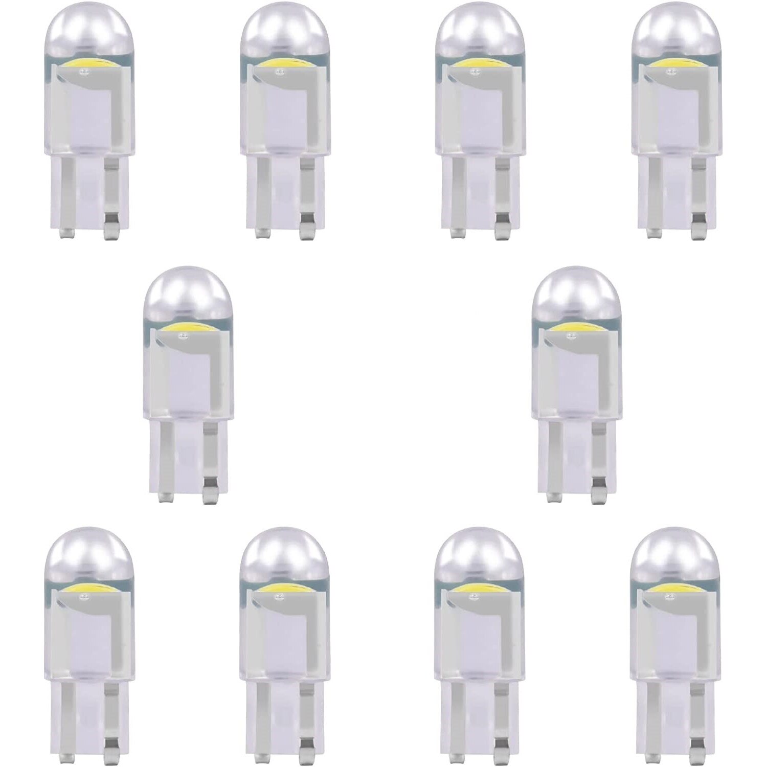 Set 10 becuri LED auto, T10, W5W, 12v, Acril, Transparent - eMAG.ro