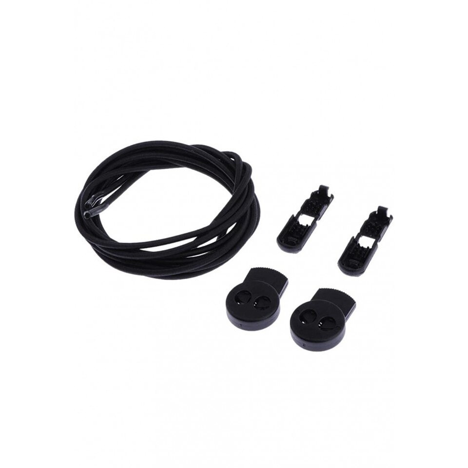 Sireturi Elastice LQT cu sistem NO TOUCH cu Locker, negru - eMAG.ro