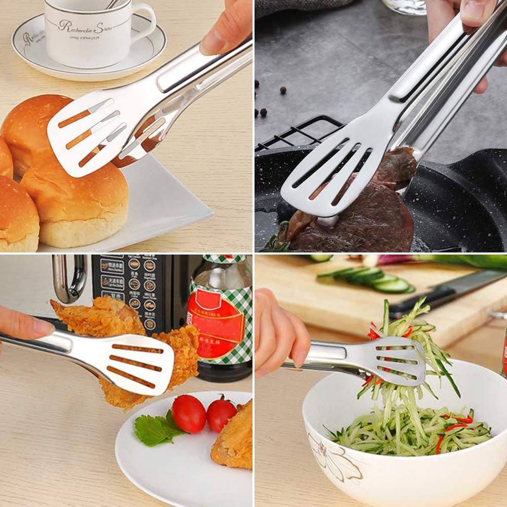Set de 4 clesti de bucatarie, Inox, Argintiu - eMAG.ro