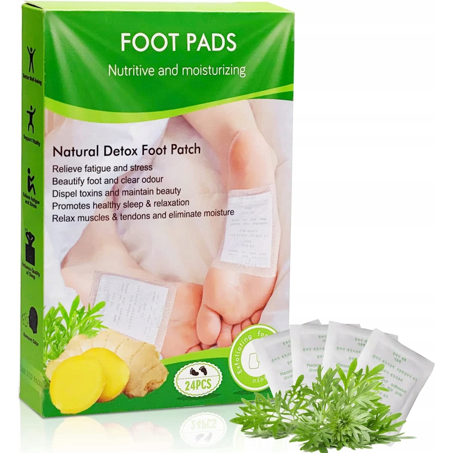 Set 24 plasturi detoxifiere, Alb - eMAG.ro