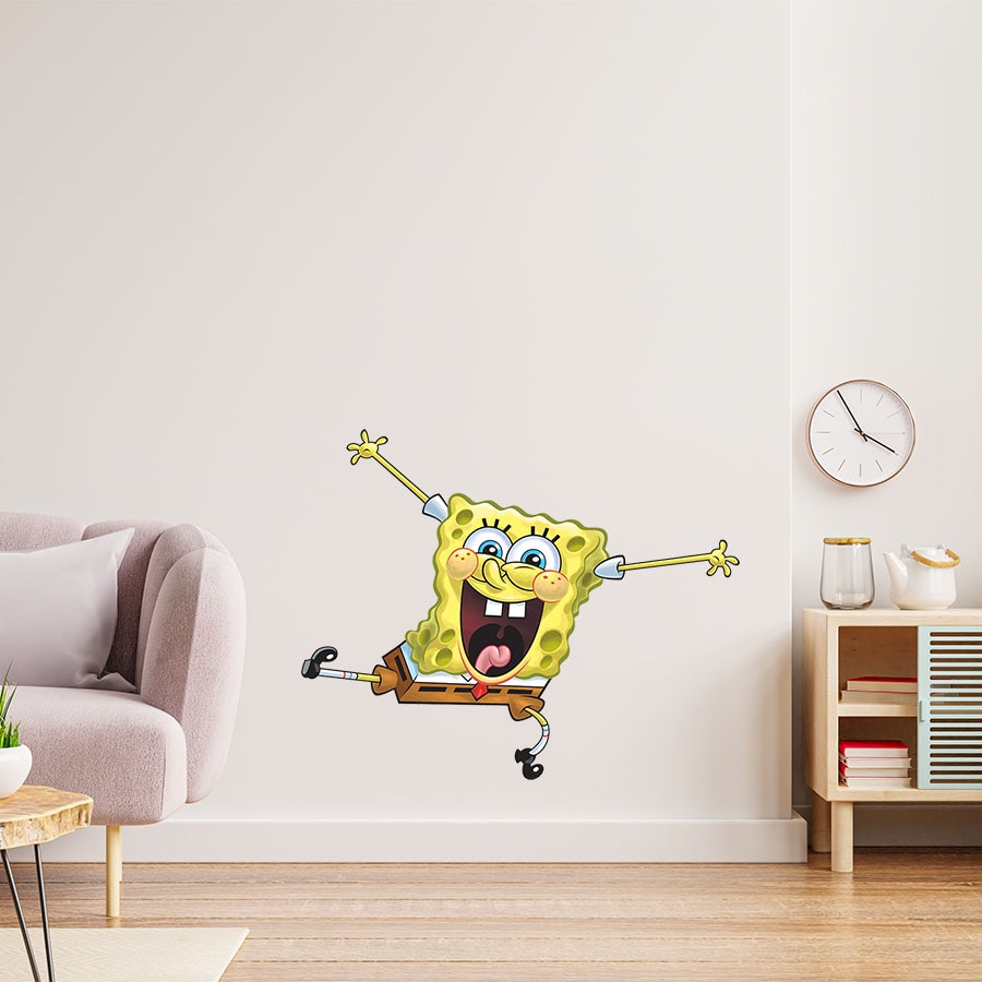 Sticker Decorativ, Happy Spongebob Squarepants, 80x100cm - eMAG.ro