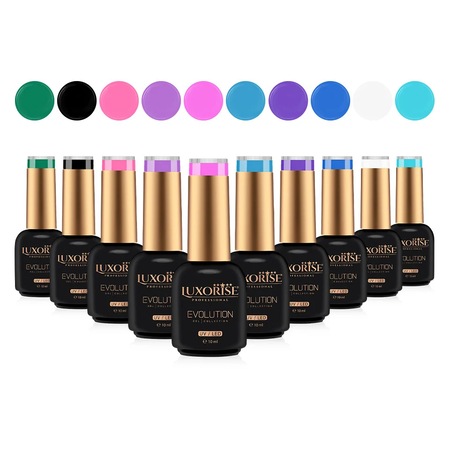 Комплект от 10 полуперманентни лака за нокти LUXORISE Evolution - eMAG.bg