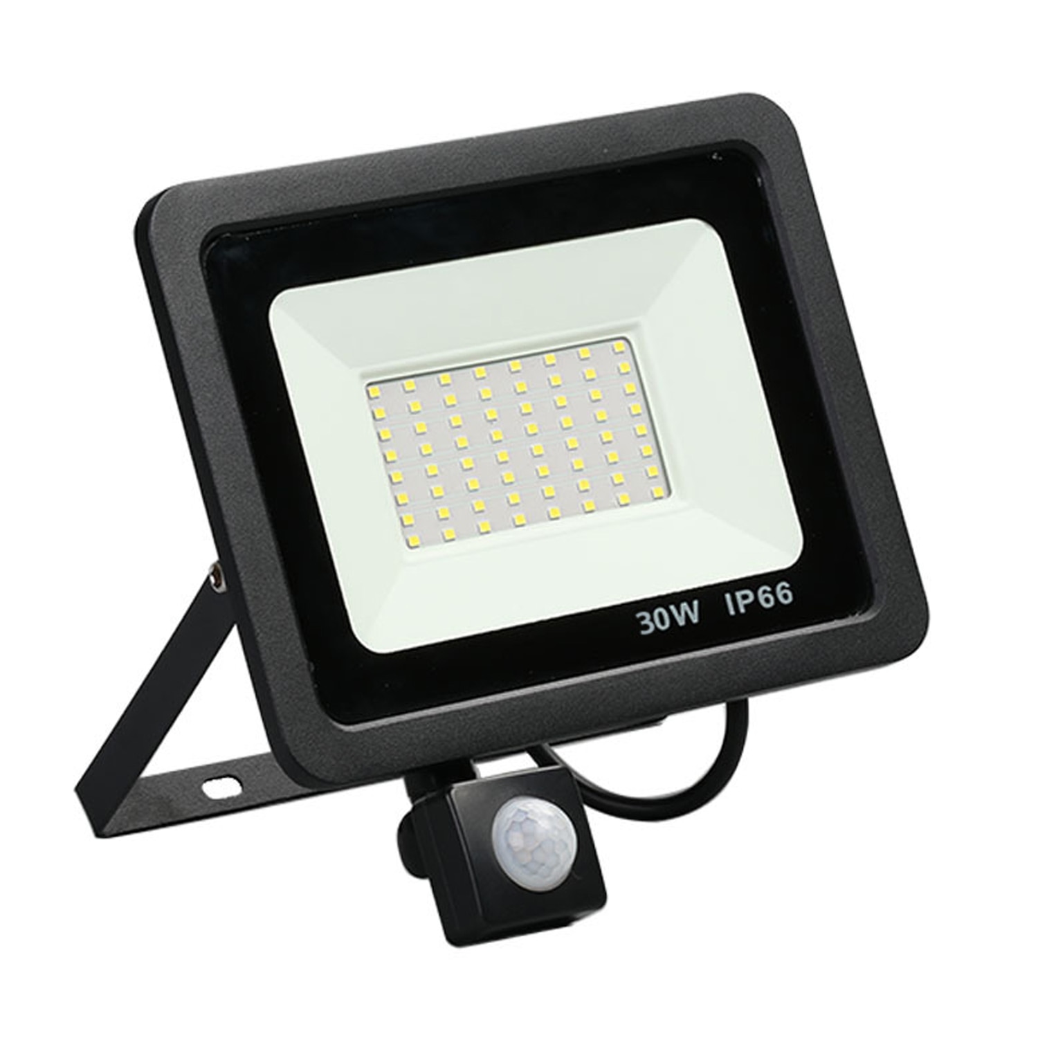 Proiector LED exterior cu senzor de miscare, putere 30W, lumina alba ...