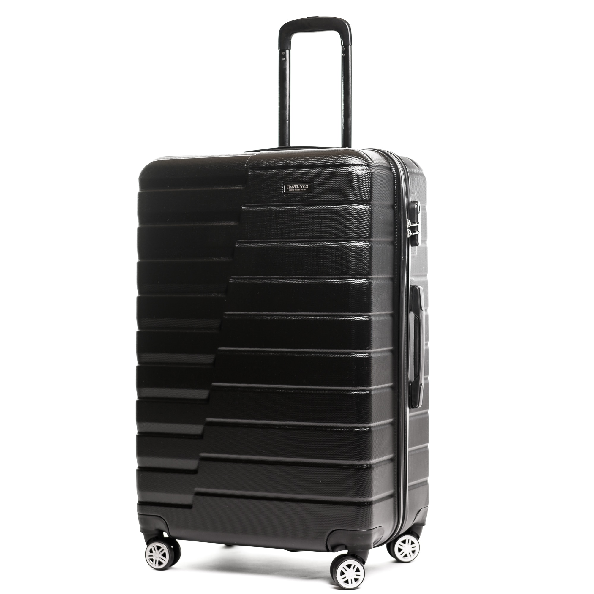 Set Trolere, TRAVEL POLO, ABS, A1021, Negru, 3 piese S-M-L - eMAG.ro