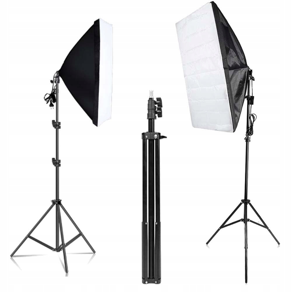 Set profesional de 2 lumini de studio, GearPro, 105W, 50 X 70 cm, Negru ...