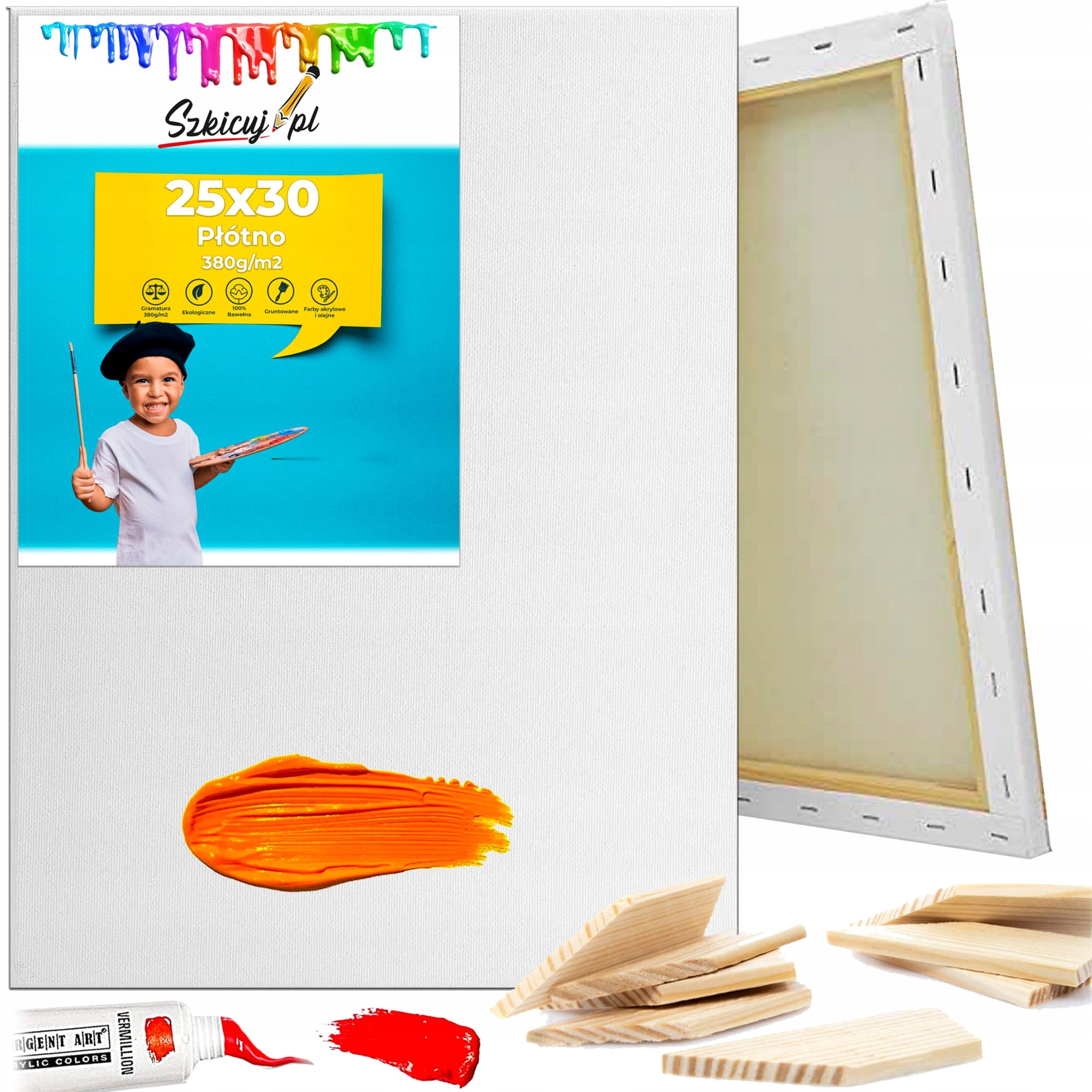 Panza pentru pictat, 25 x 30 cm, 380g - eMAG.ro