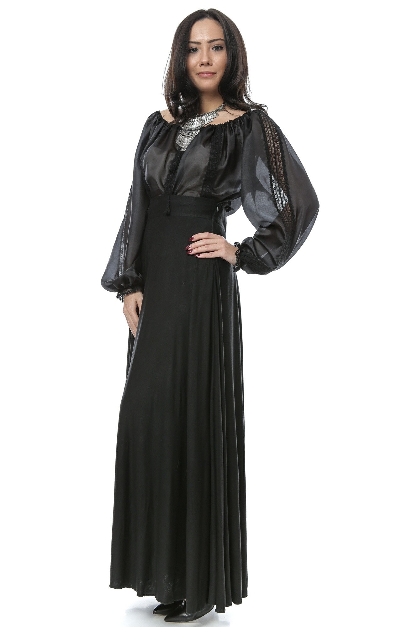 Ie din borangic negru MarIA, marime S - eMAG.ro