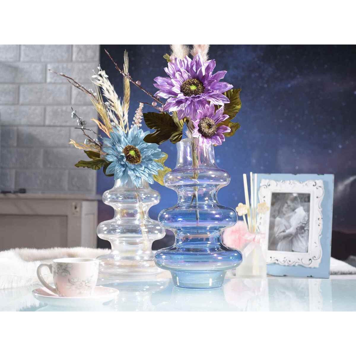 Set 2 vaze flori sticla 14.5x24 cm - eMAG.ro