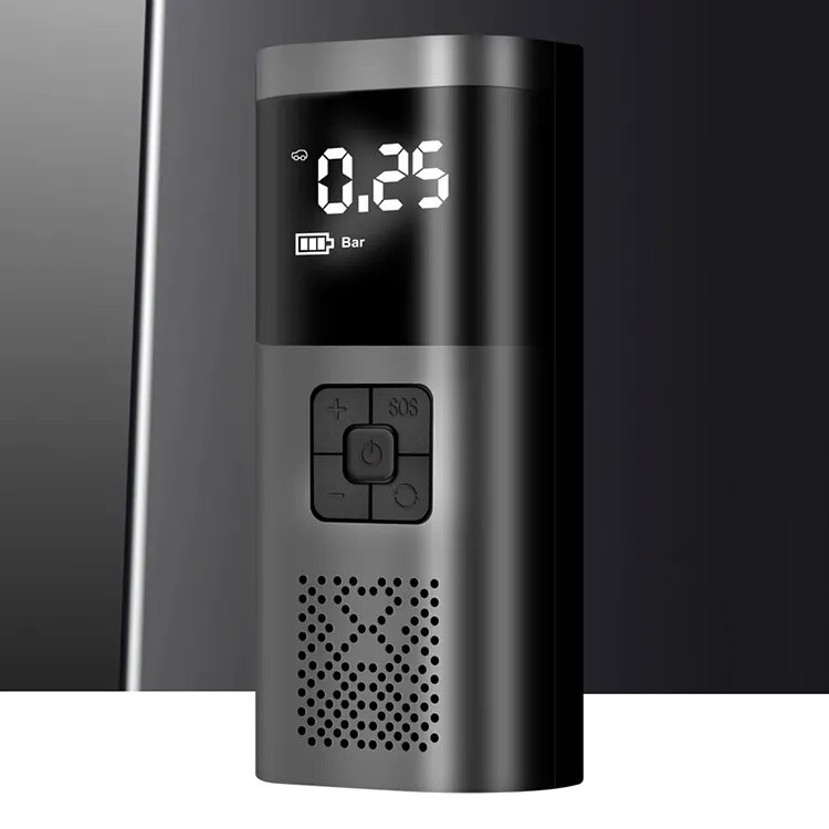 Pompa de aer multifunctionala portabila, 6000mAh, 150 PSI afisaj LCD ...