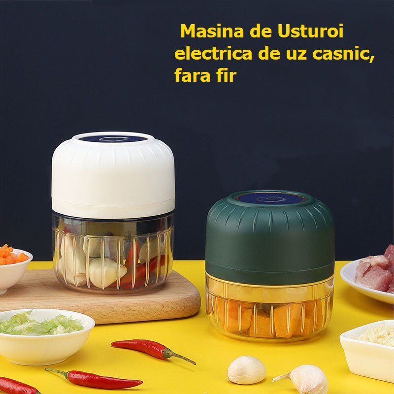 Mini blender electric, tocator pentru usturoi, legume, 250 ml - eMAG.ro