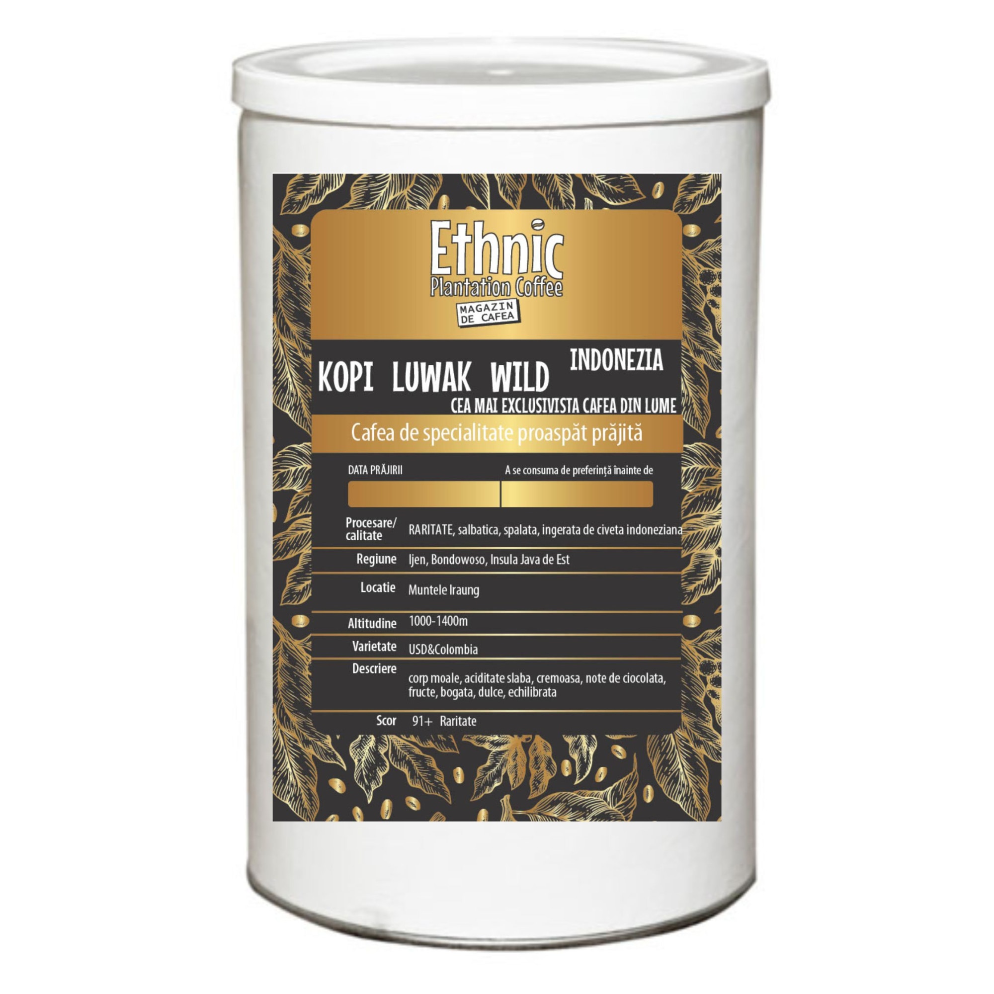 Cafea de specialitate Wild Kopi Luwak Indonezia, prajita boabe, Ethnic ...