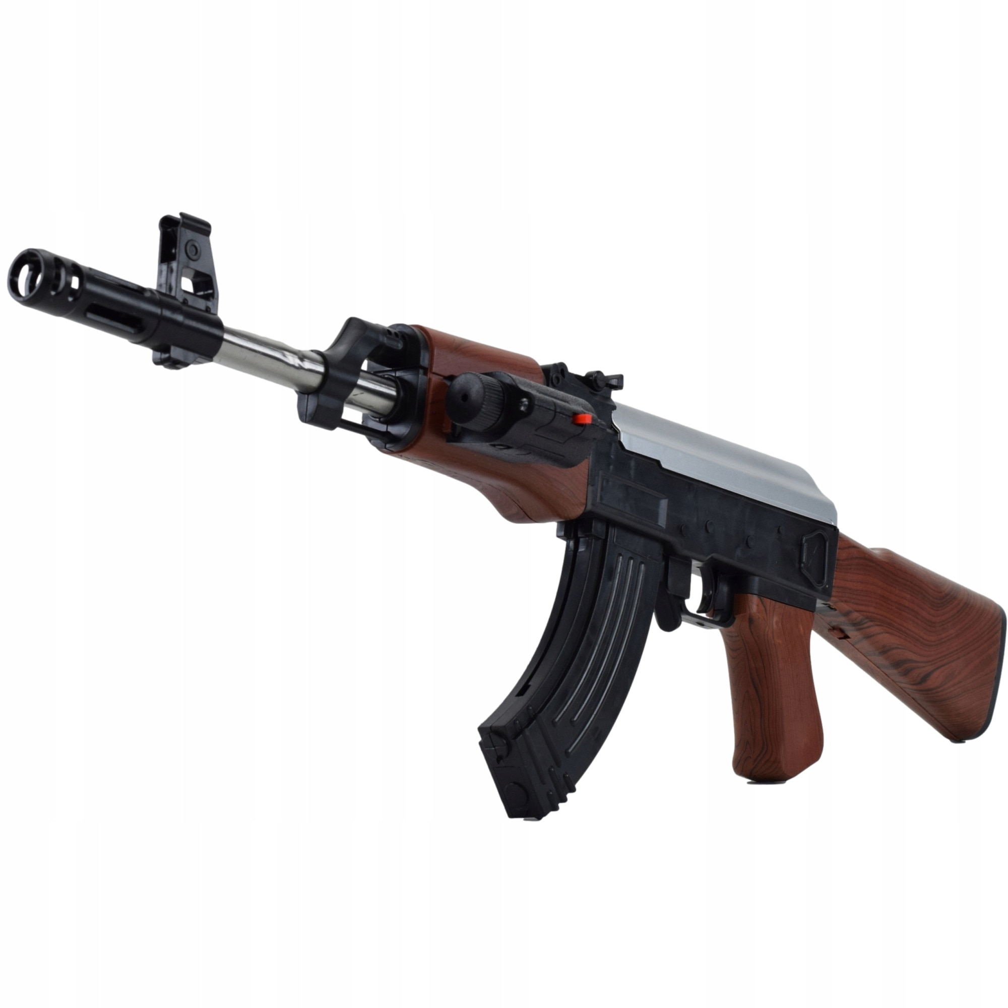 Játék golyós puska, műanyag, AK47, lézer, zseblámpa, fekete/barna/ezüst ...