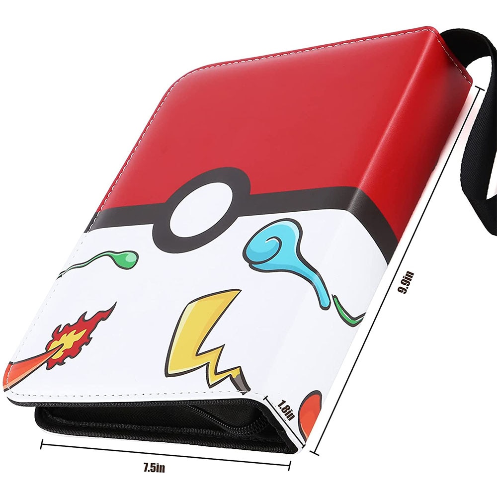 Album de carti Pokemon cu 4 compartimente, MunDeir, 400 de sloturi, 2.0 ...