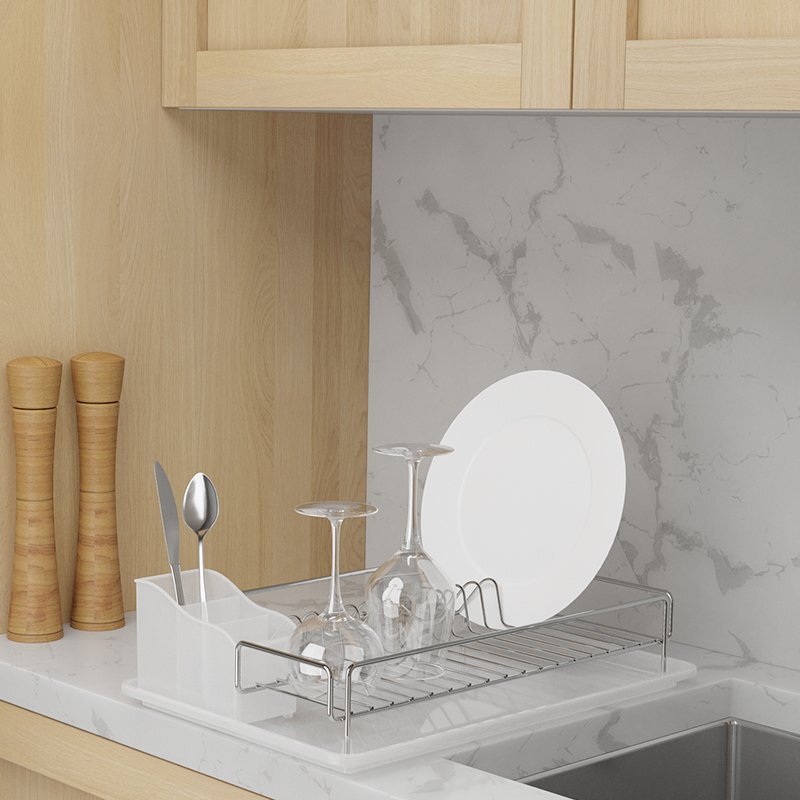 Picurator vase cu tava, scurgator, colectare apa, recipient tacamuri ...