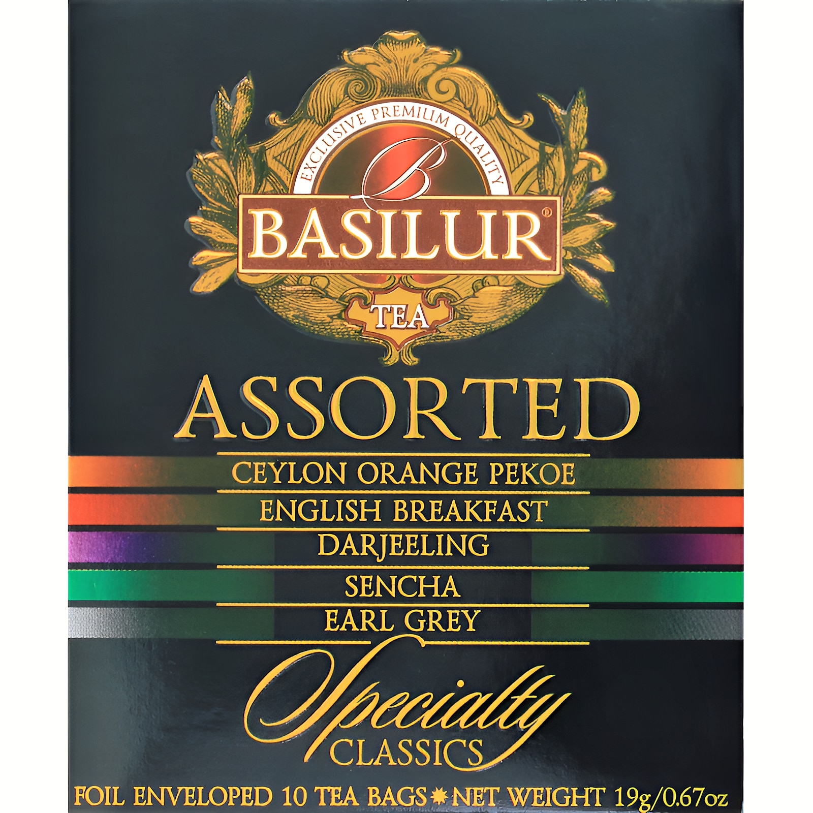 Válogatott fekete és zöld tea "Specialty Classics", 10 tasak, Basilur ...