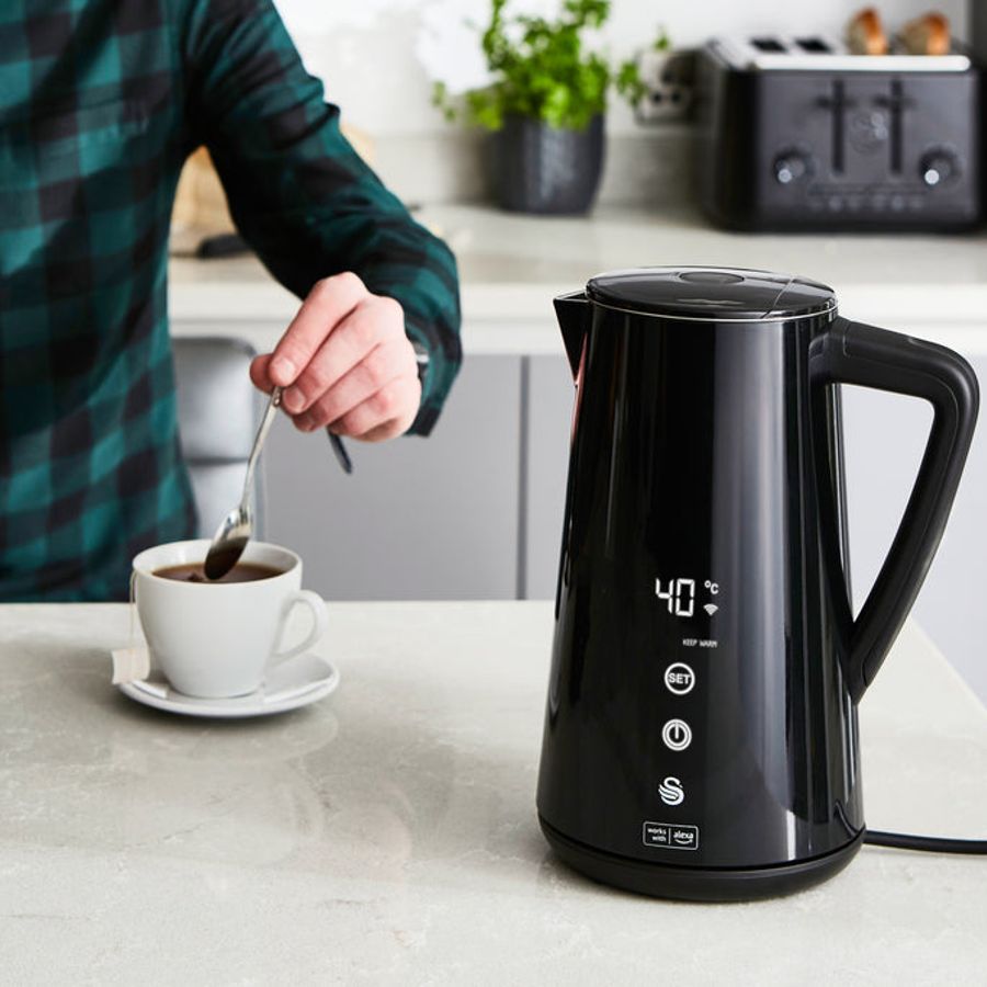 Електрическа кана Smart Swan, връзка с Amazon Alexa, 1,5 литра ...