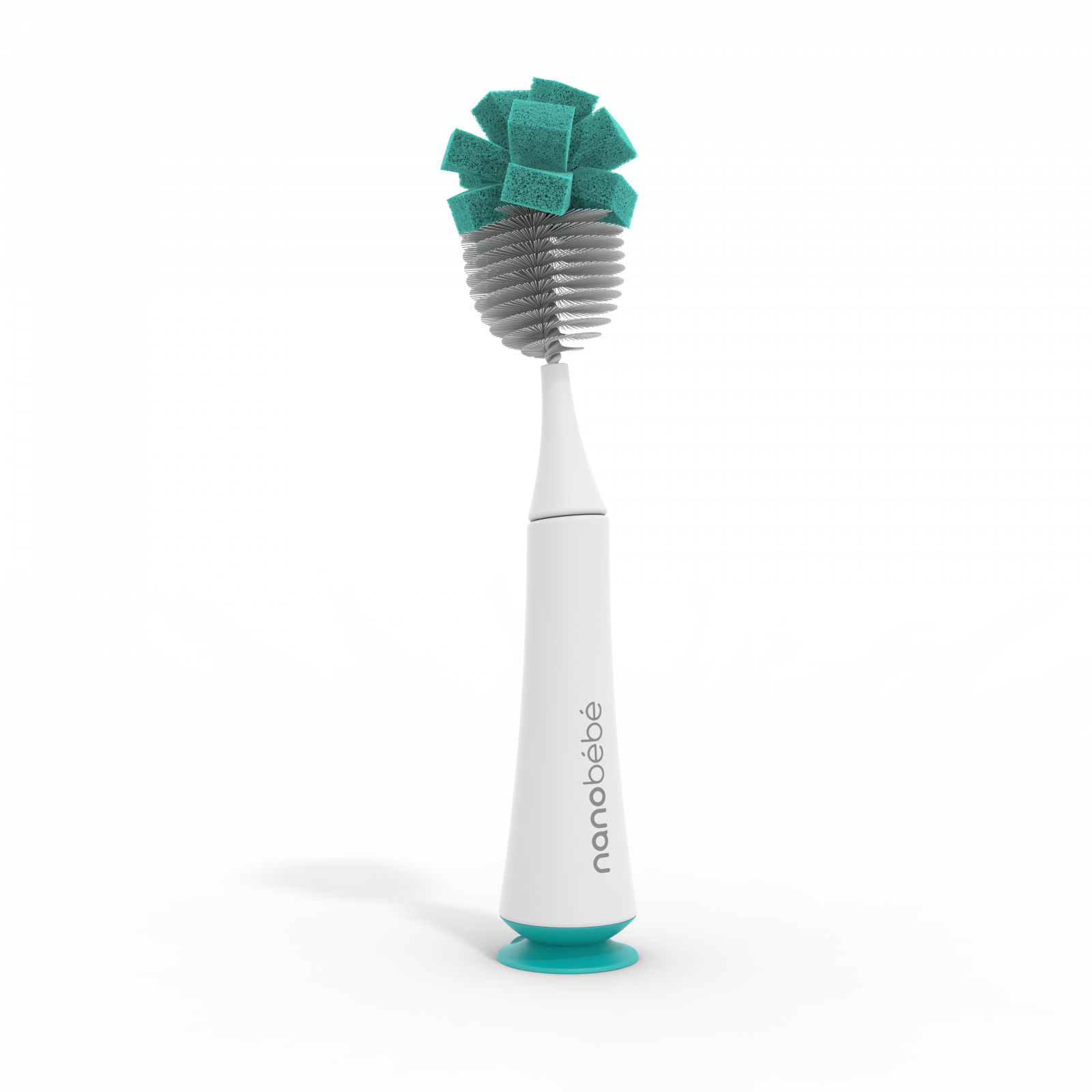 Perie Flexibila pentru biberon manuala, turcoaz nanobebe - eMAG.ro