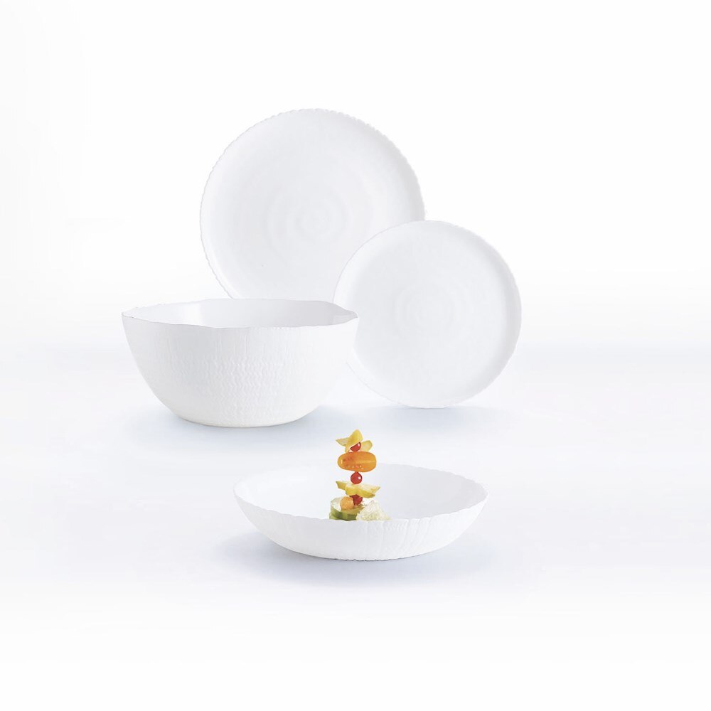 Сервиз за хранене Luminarc Ammonite, бял, 19 елемента - eMAG.bg