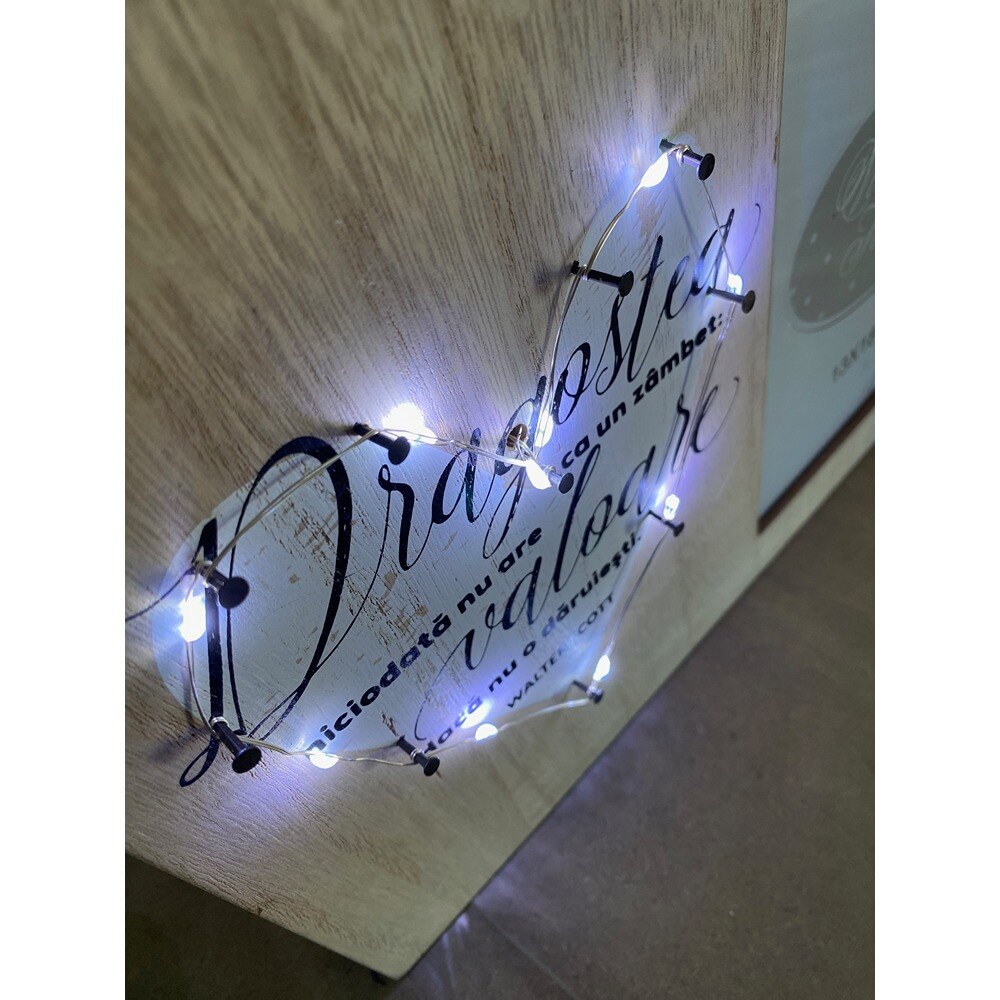 Rama foto lemn cu led, 13x18 cm - eMAG.ro