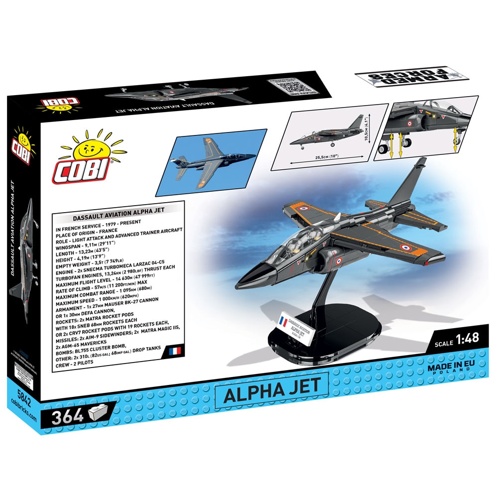 Конструктор Cobi Военен Cамолет Alpha Jet, 364 части - eMAG.bg