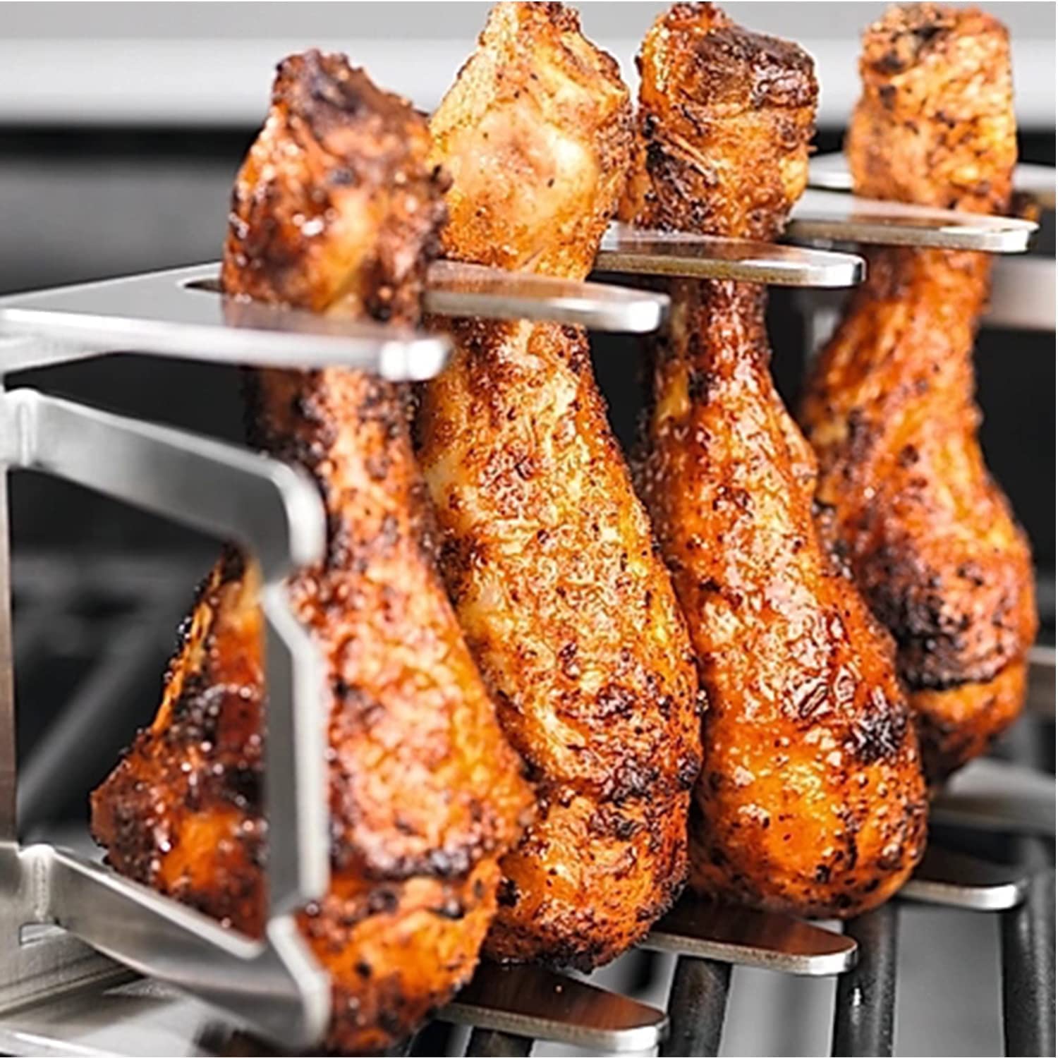 Подставка за грил MunDeir, Неръждаема стомана, Сребрист - eMAG.bg