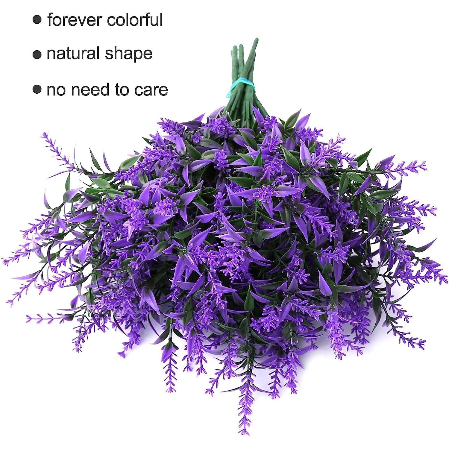 Buchet lavanda artificiala, MunDeir, Plastic, Mov/Verde - eMAG.ro