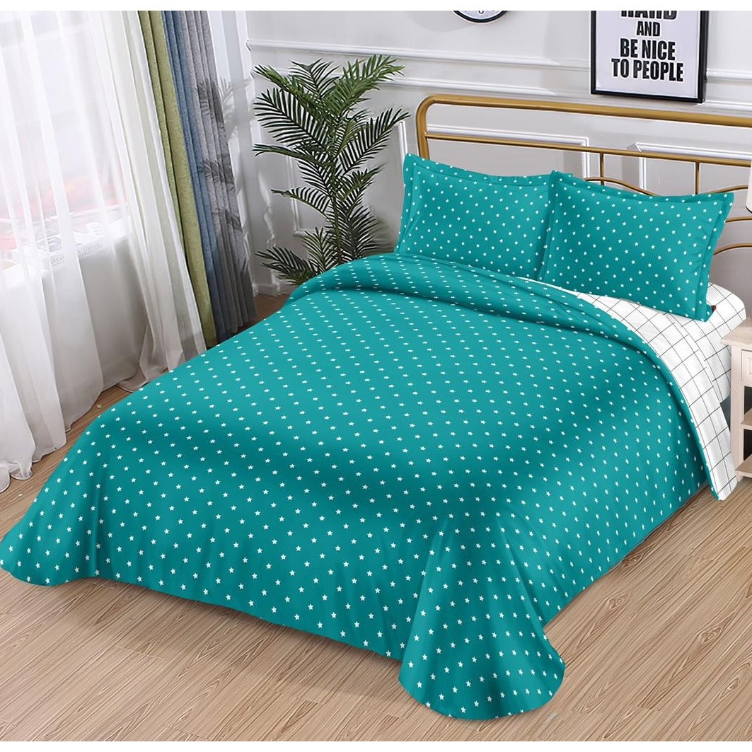 Lenjerie pat dublu 2 fete, Pucioasa, 4 piese, 2 persoane, 180x200cm ...