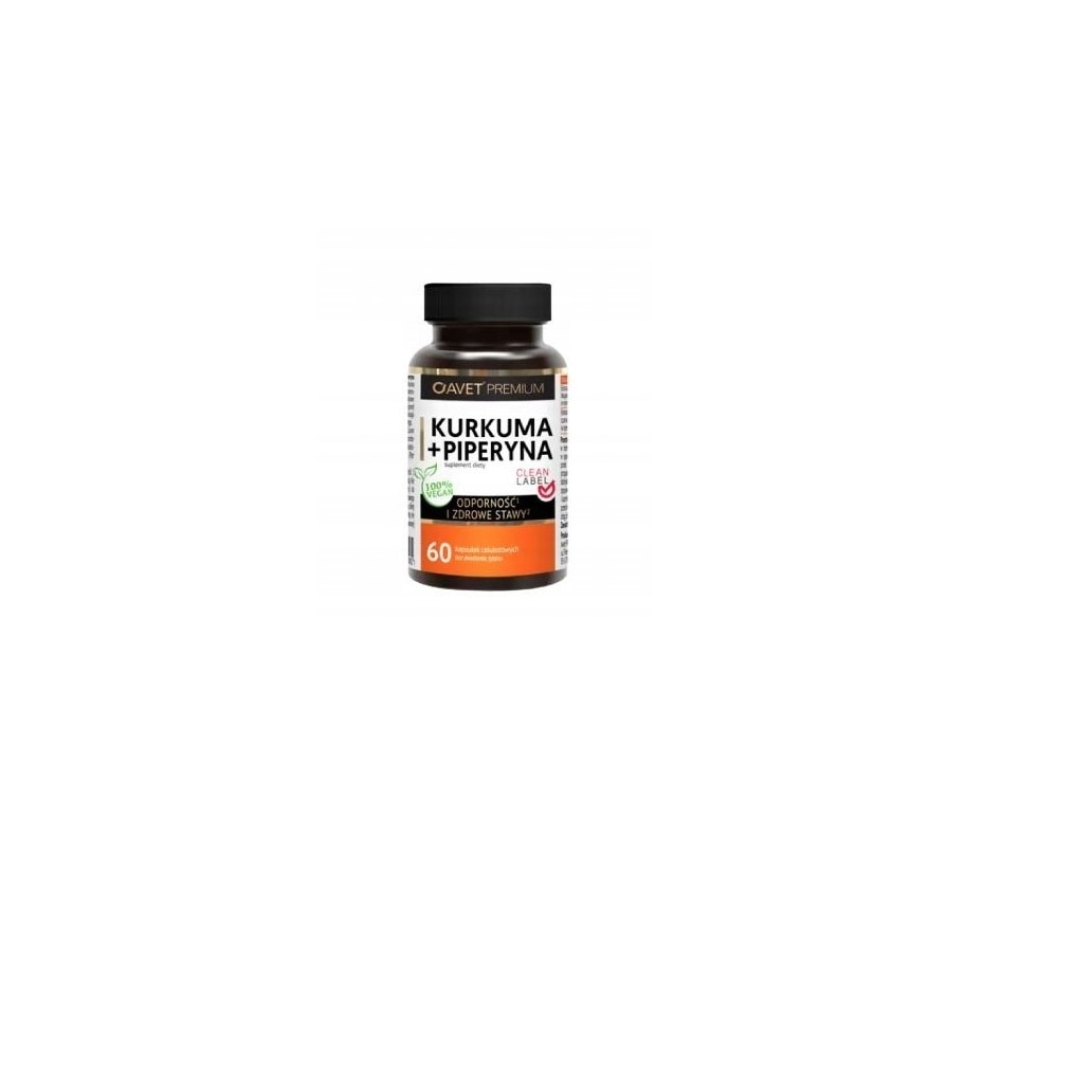 Хранителна добавка AVET PHARMA, Куркума, Пиперин, 60 капсули - eMAG.bg
