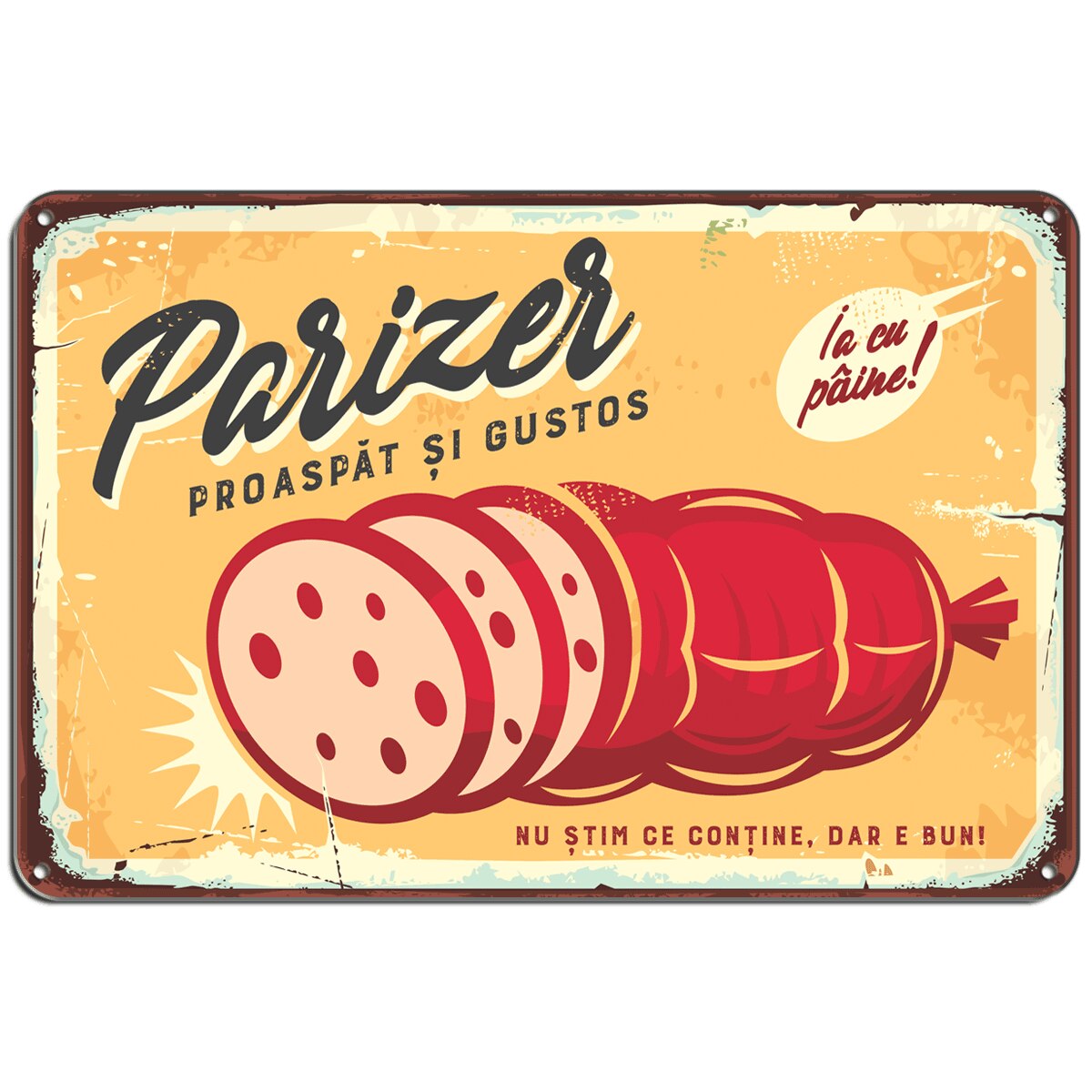 Placa metal decor, Parizer, 30x20cm - eMAG.ro