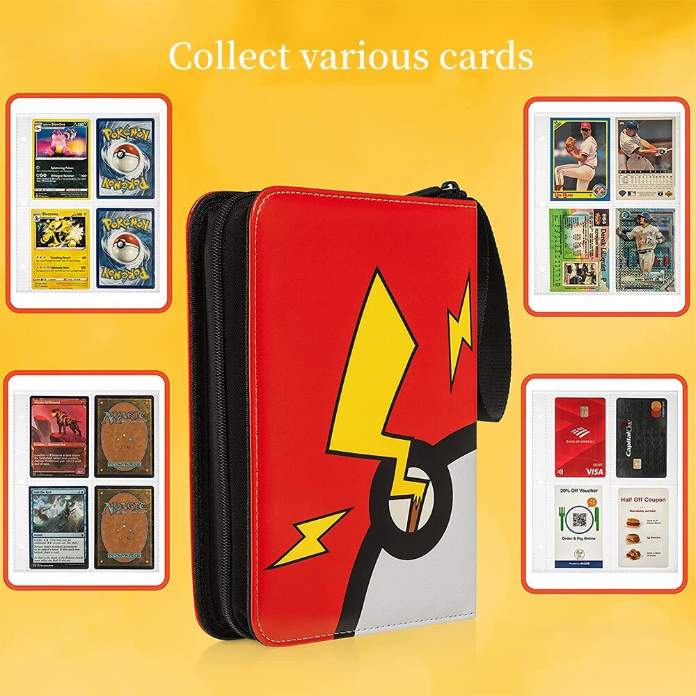 Album de carti Pokemon cu 4 compartimente, MunDeir, MunDeir®, 400 de ...