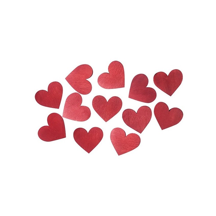 Set 12 inimioare rosii, 3.5 cm - eMAG.ro