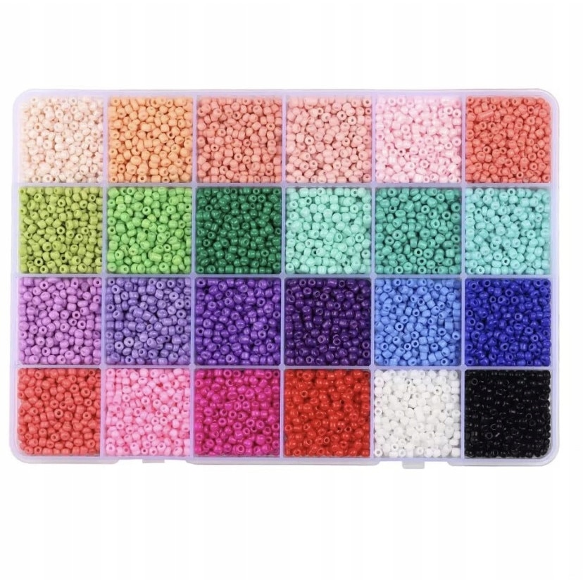 Set margele de sticla, 12000 buc, Multicolor - eMAG.ro