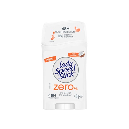 Твърд дезодорант за жени Lady Speed Stick Zero % Fresh Coconut, 40 g ...