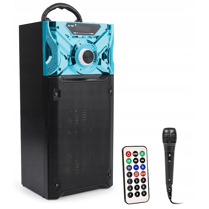 Boxa portabila bluetooth, Boombox, karaoke, microfon - eMAG.ro