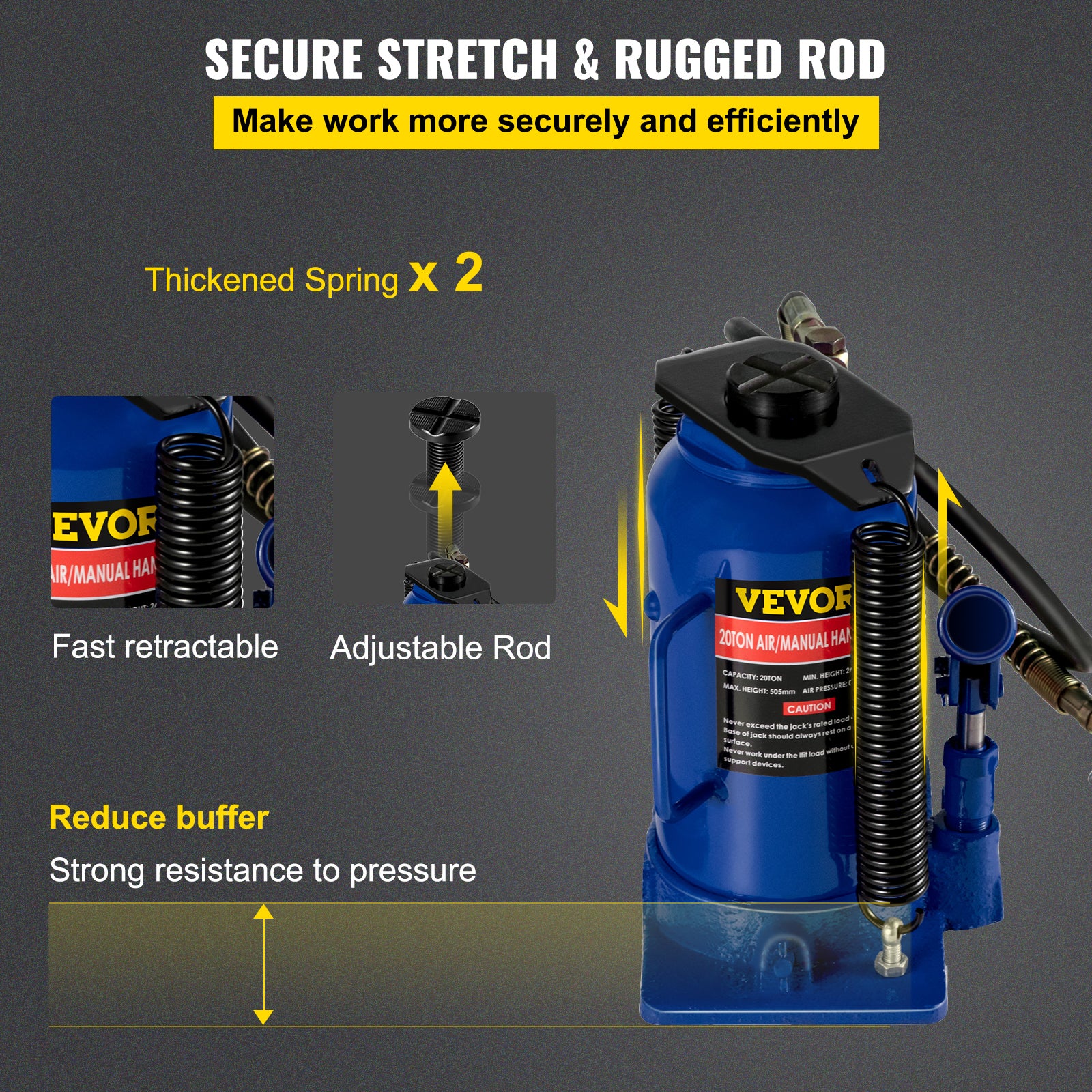 Cric hidraulic pentru masina, Vevor, pentru ridicarea masinilor grele ...