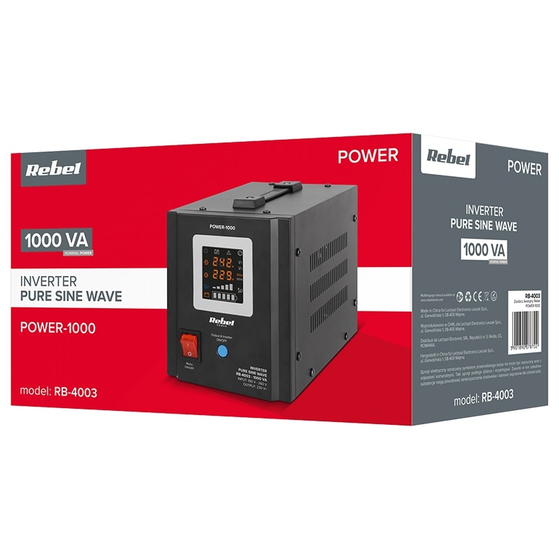 Ups Centrale Sinus Pur 1000va 700w 12v Rebel, Afisaj Led - eMAG.ro