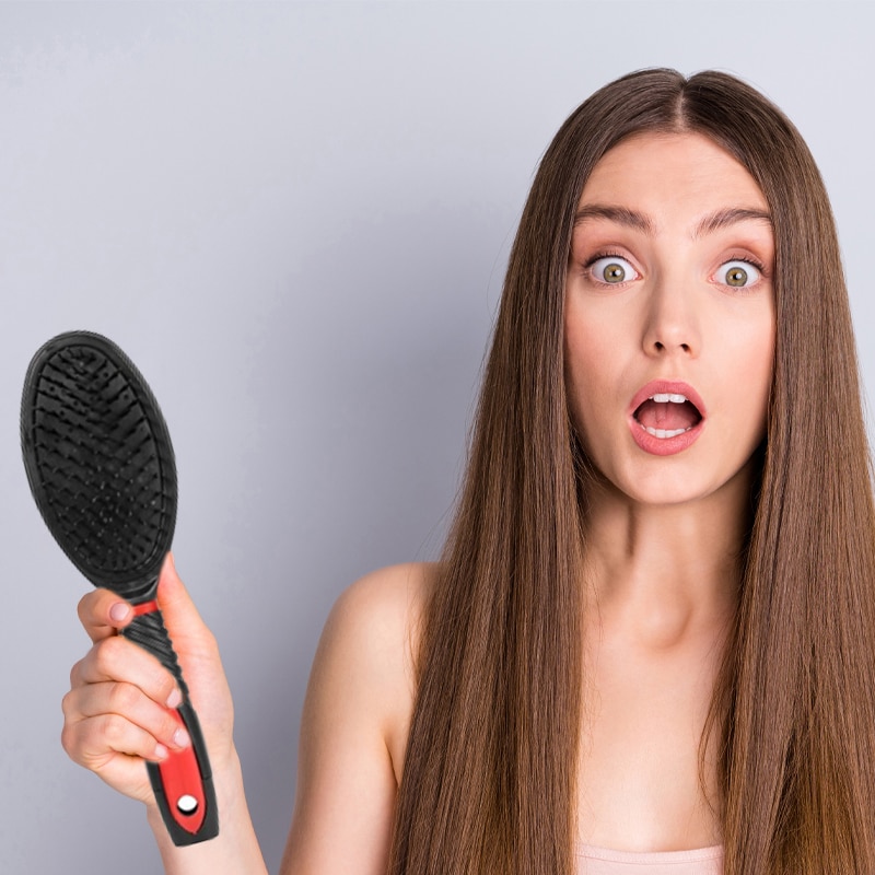 Set 5 Perii de Par, Pieptan si Oglinda cu Suport Depozitare, ABS, Negru ...