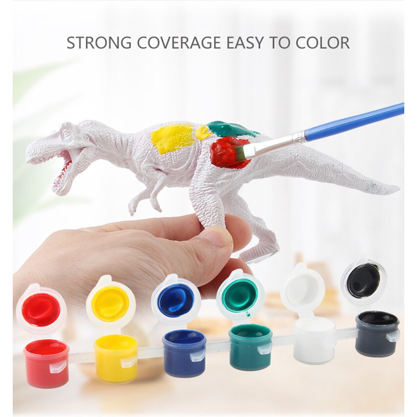 Pitikot festőkészlet, 10 dinoszaurusz színezésére, 12 színnel, 6 ...