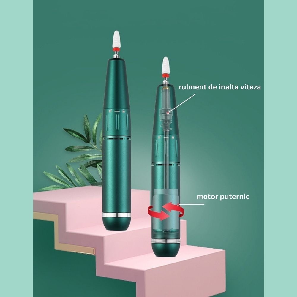 Freza de unghii manichiura-pedichiura, Alimentare cablu USB, 30000 RPM ...