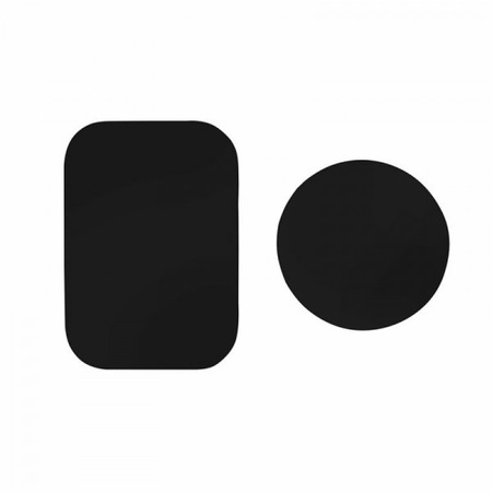 Set 2 placute metalice pentru suport Auto Magnetic, cu adeziv 3M, Negru ...