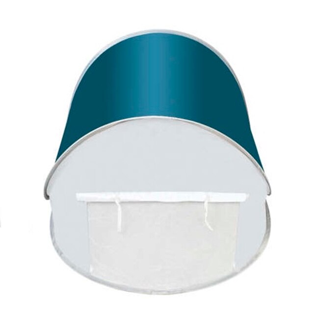 Cort pentru plaja CLASStitude, semi-deschis, rezistenta UV, 190 x 90 x 120 cm, Turcoaz / Alb ...