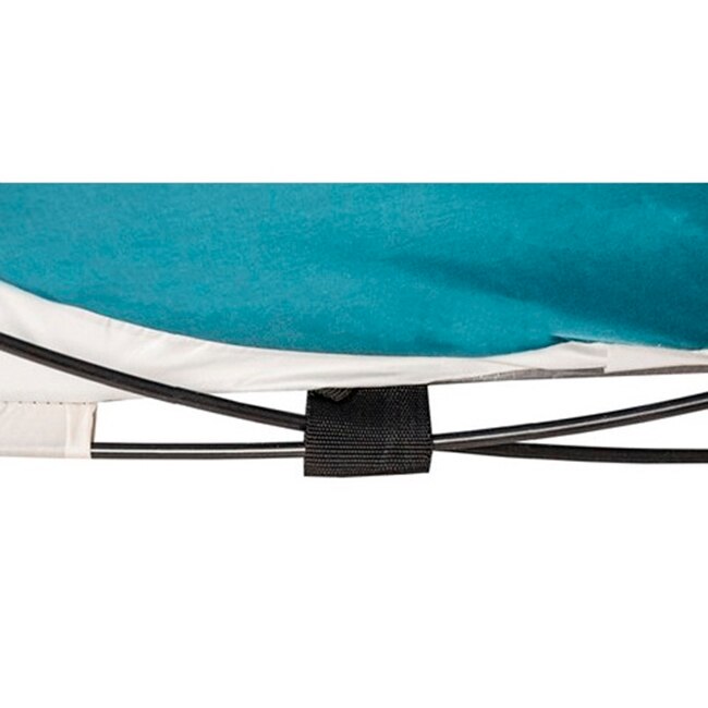 Cort pentru plaja CLASStitude, semi-deschis, rezistenta UV, 190 x 90 x 120 cm, Turcoaz / Alb ...