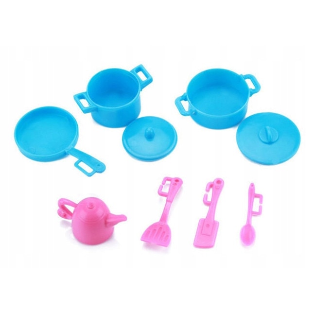 Set 65xaccesorii papusi, Rosii/Stand/Pantofi/Oale, Plastic, Multicolor ...