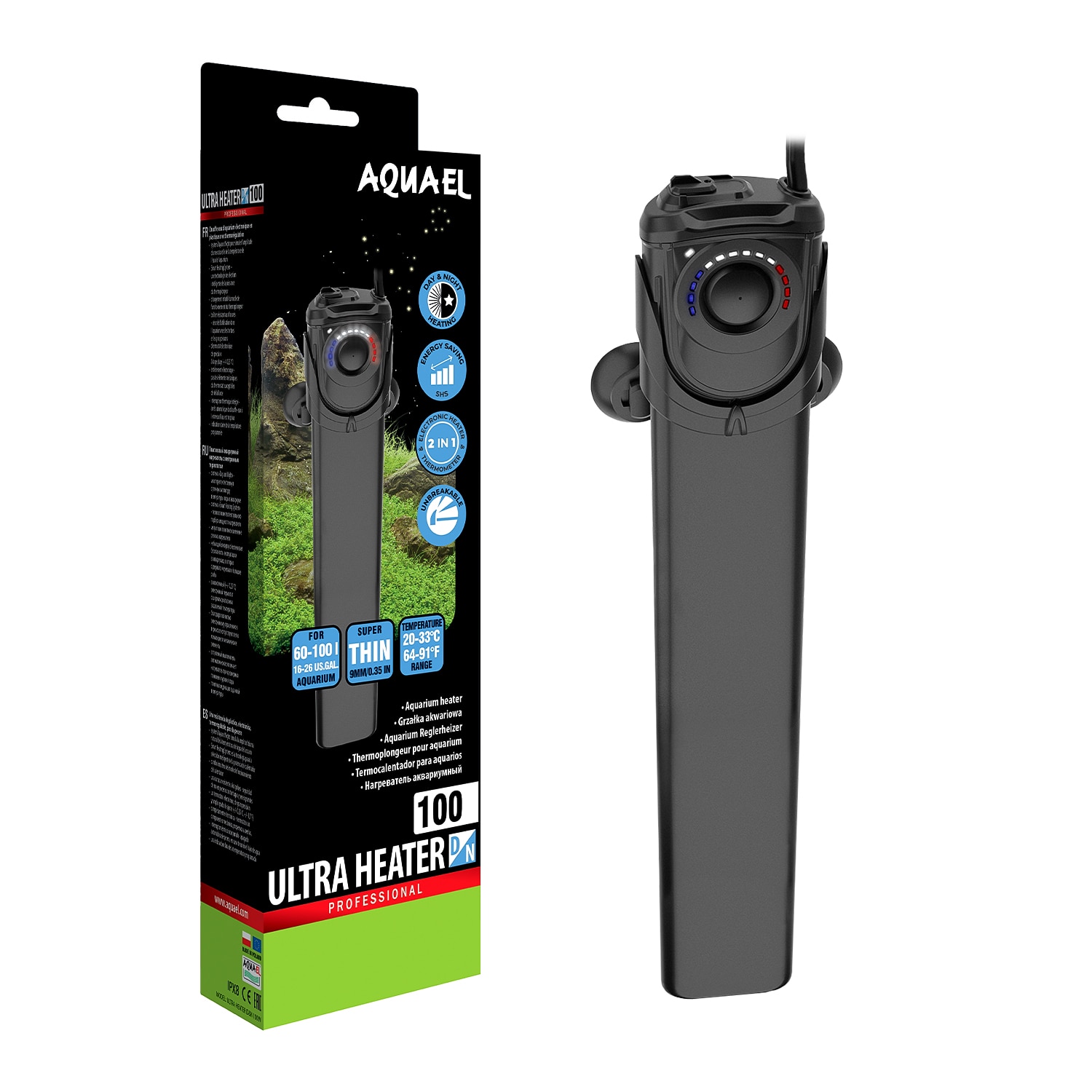 Incalzitor acvariu, Aquael, 100 W, 100 l, Negru - eMAG.ro