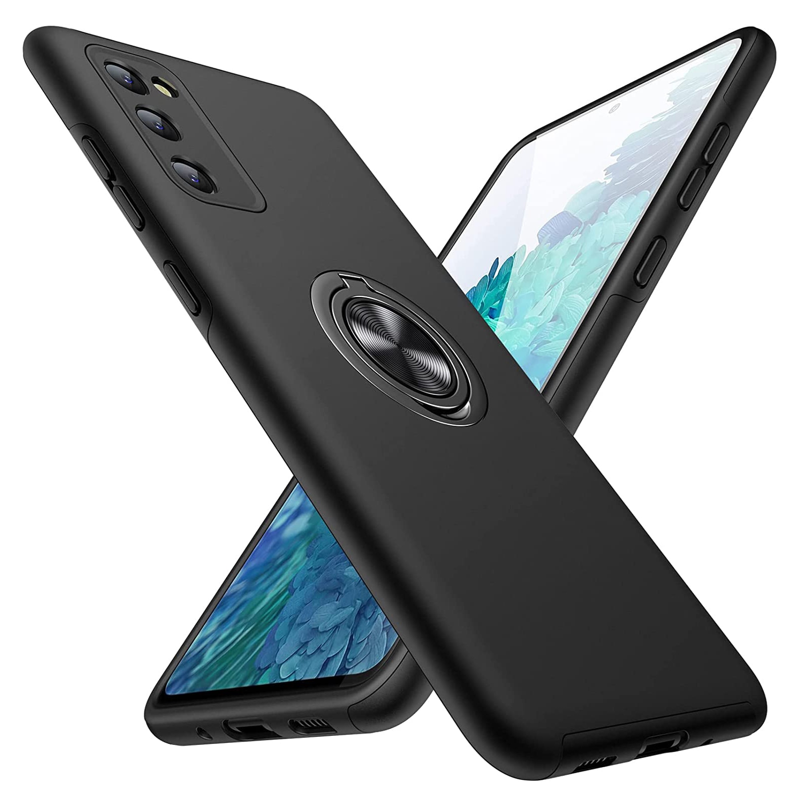 Husa pentru Samsung Galaxy S20 FE, inel rotativ 360° si Kickstand, Protectie Militara Antisoc ...