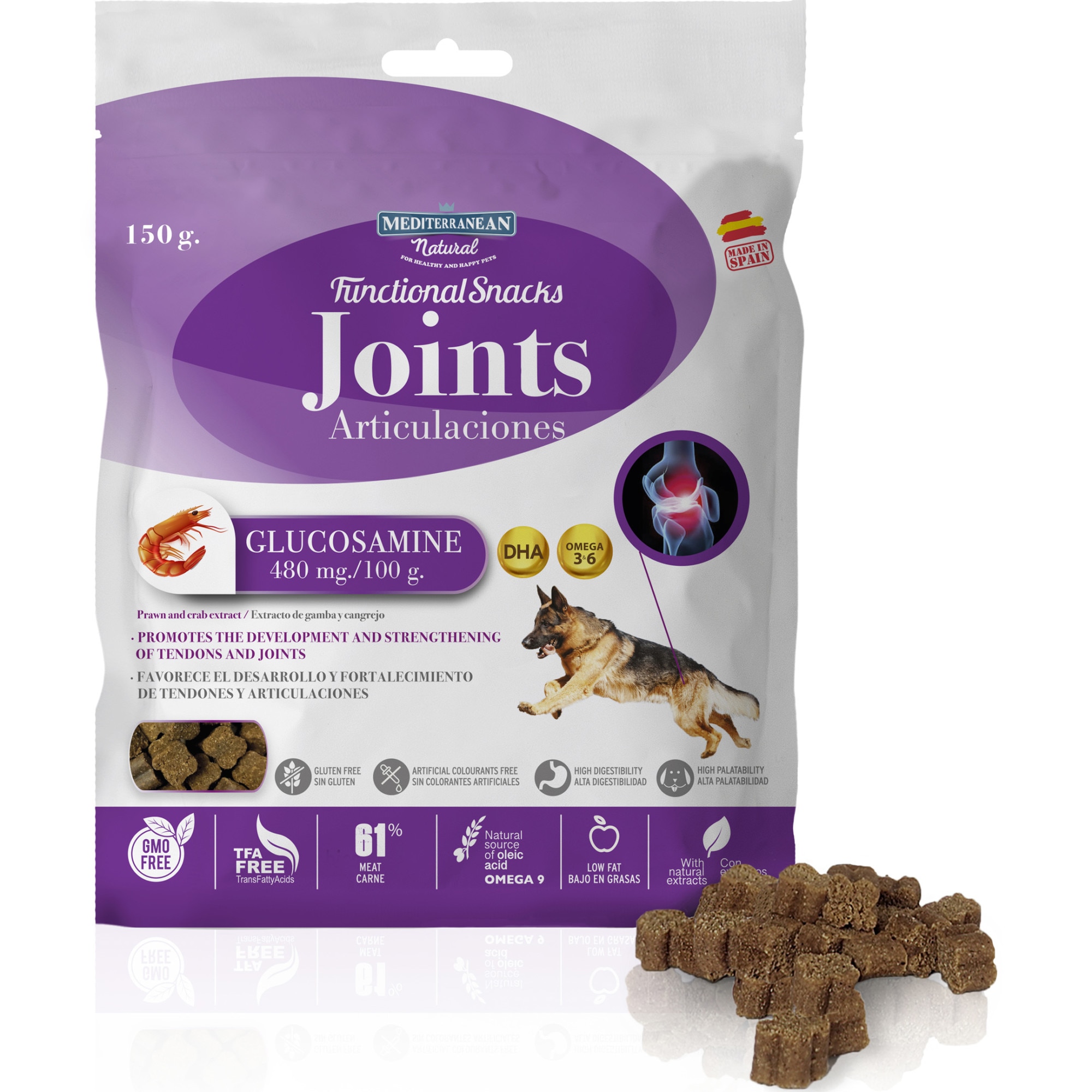 Mediteranean Functional Snacks Joints jutalomfalat kutyáknak, 3x175 g ...