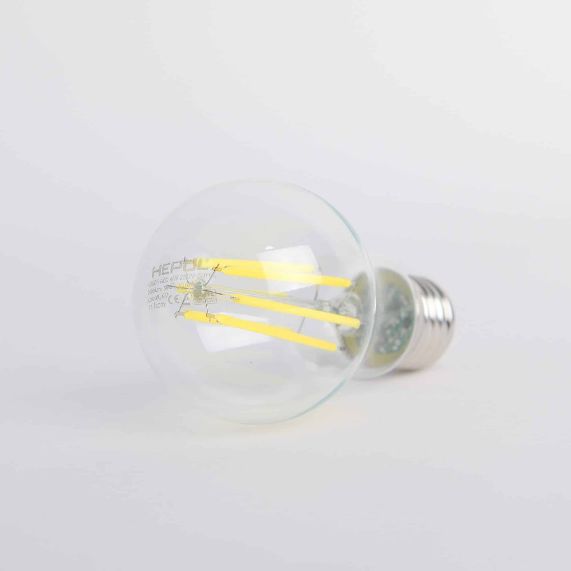 Bec LED A60 filament, 4W, 800 LM, E27, lumina neutra - eMAG.ro