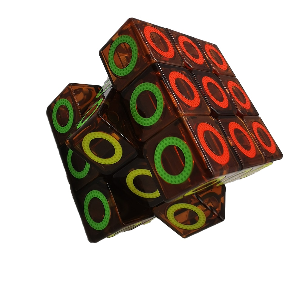 Cub Rubik 3x3x3 Magic Cube, cu buline colorate si insertii negre, 60mm ...