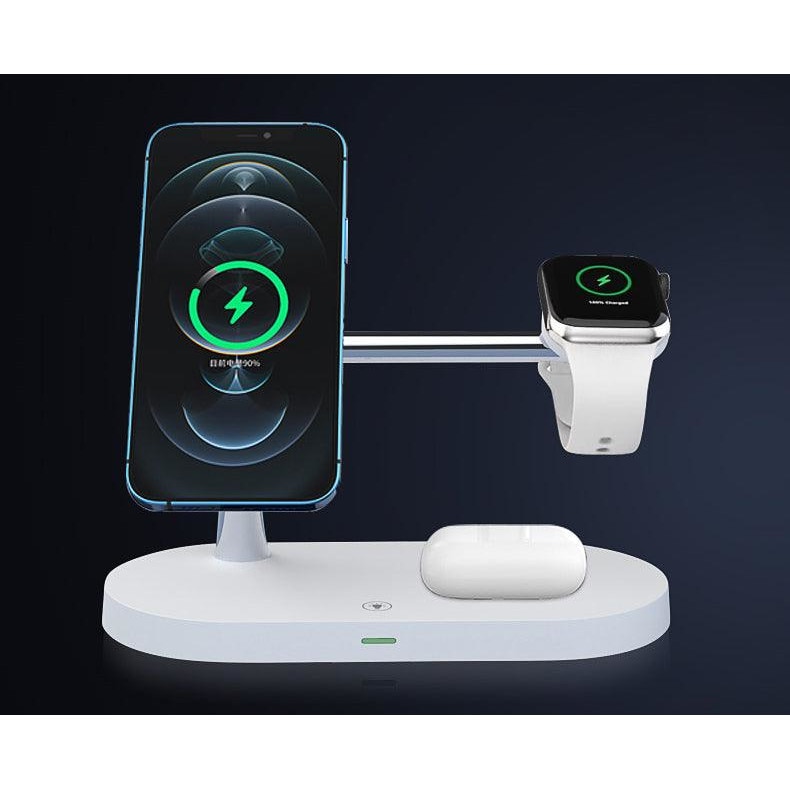 Incarcator Magnetic Wireless 5 in 1 iFan®, Putere 15W QI Fast Charge ...